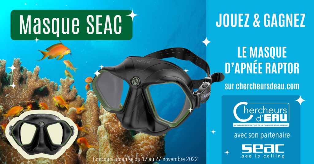 Gagnez le masque d'apnée RAPTOR de SEAC - chercheursdeau